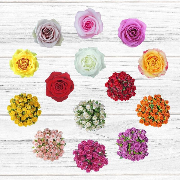 Roses & Spray Roses - Mix Box – La Hacienda Flowers